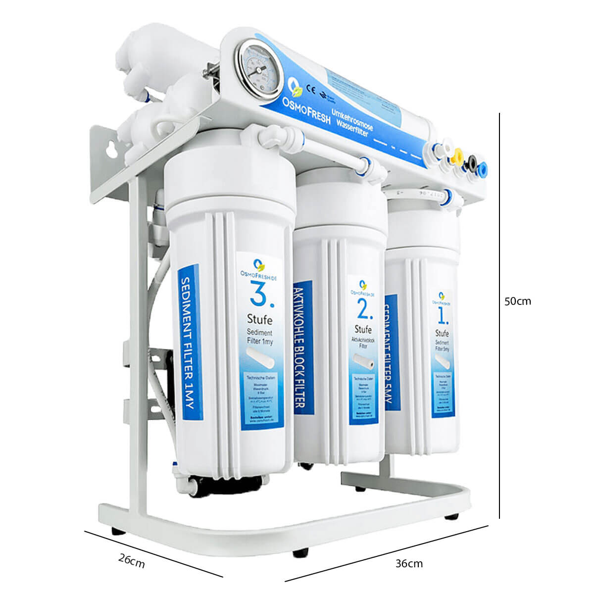 Osmoseanlage Proline X3 mit 1,8 L/min (750 GPD) mit Aqua Classic Matt ...